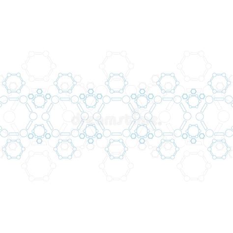 Abstract Blue Molecule Structure Medical Stock Vector Illustration