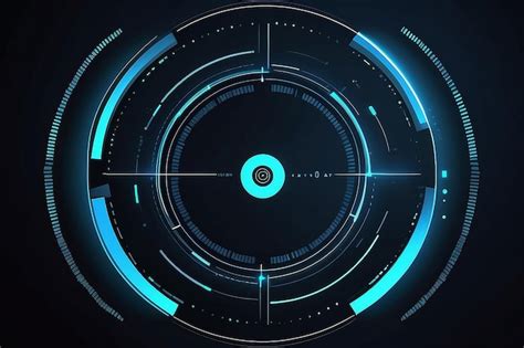Futuristic Circle Vector Hud Gui Ui Interface Screen Design Abstract Style On Blue Background