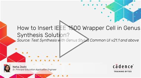 What Is Ieee 1500 Wrapper Insertion Flow In Genus Synthesis Solution Learning And Support
