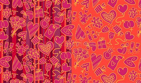 Valentine S Patterns Stock Vector Illustration Of Ring 7966254