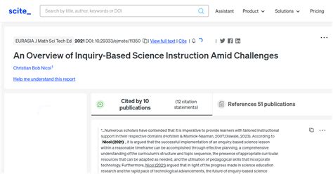 An Overview Of Inquiry Based Science Instruction Amid Challenges
