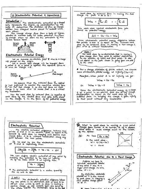 12p Notes Electric Potential And Capacitance 2023 Pdf