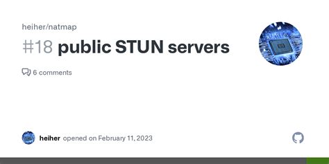 public stun servers · issue 18 · heiher natmap · github