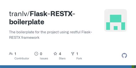 Github Tranlvflask Restx Boilerplate The Boilerplate For The