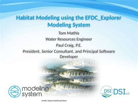 Pdf Habitat Modeling Using The Efdcexplorer Modeling System