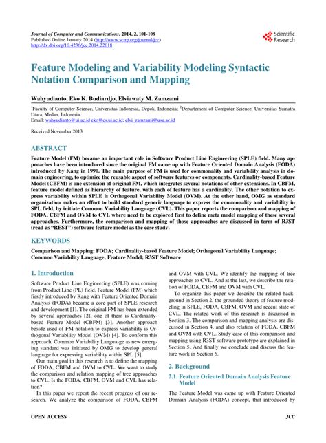 Pdf Feature Modeling And Variability Modeling Syntactic Notation Comparison And Mapping