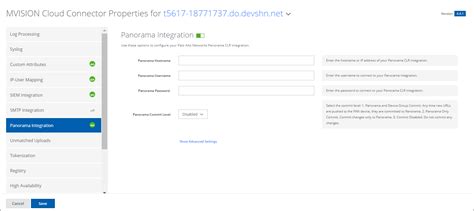 cloud connector config panorama integration skyhigh security