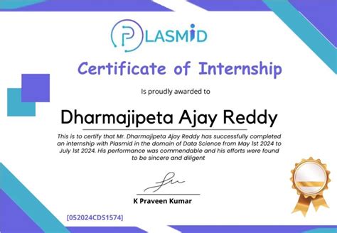 ajay reddy on linkedin datascience plasmidresearch internship