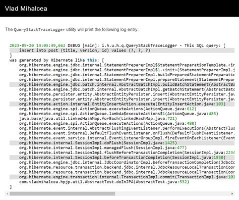 How To Find The Source Of An Sql Query Generated By Hibernate Vlad