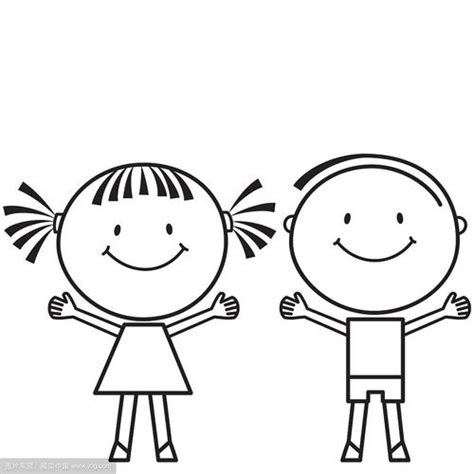 小朋友表情简笔画男孩女孩（共17张） 简笔画图片大全