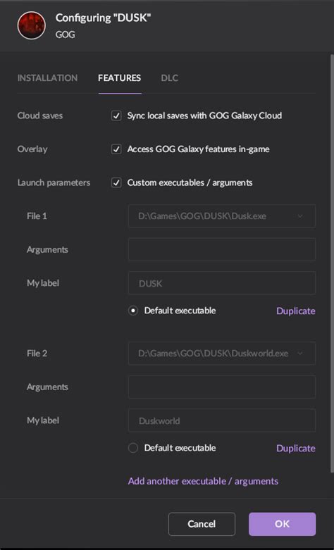 Feature Request Allow Customized Native Linux Executables In GOG Issue Heroic Games