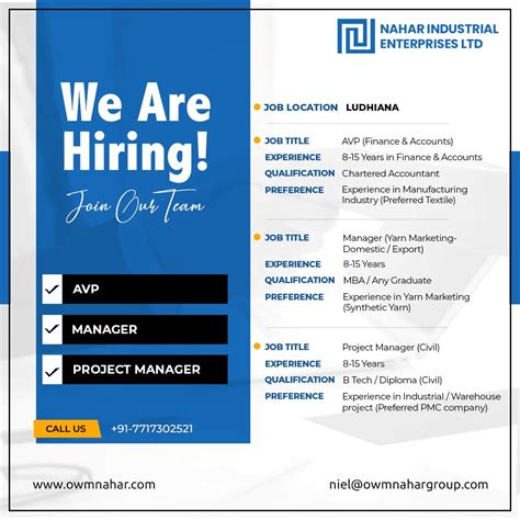 nahar industrial enterprises limited on linkedin hiring team