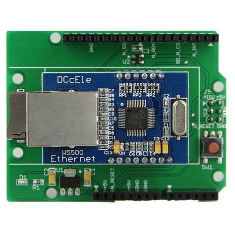 Купить недорого Ethernet Shield W5500 для Arduino в интернет магазине