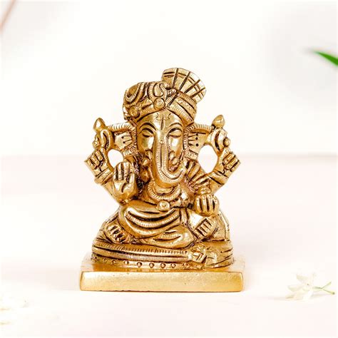 Religious Ganpati Brass Idol Online Premium Devotion Nestasia
