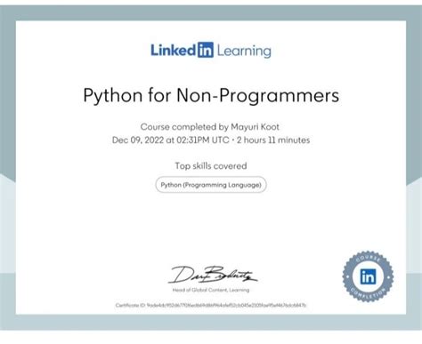 Mayuri Koot On Linkedin Python