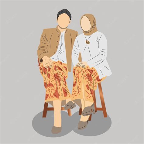 Premium Vector Java Indonesia Wedding Couple Indonesian Javanese