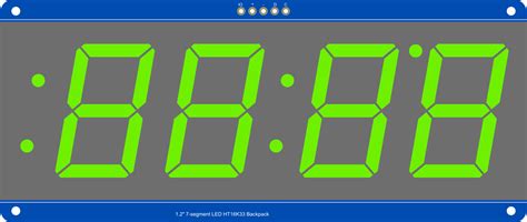 How To Use Adafruit Seven Segment Led Backpack 12 Inch Digits Green Pinouts Specs And