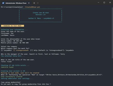 Cómo utilizar el cmdlet New ADUser en PowerShell Tiempo de Frikis
