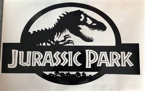 Jurassic Park Black And White Logo