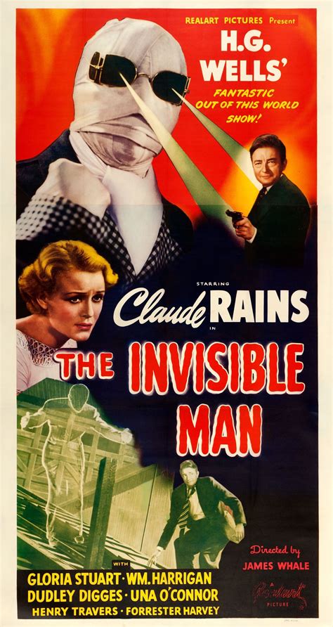 The Invisible Man 1933 A 1951 Re Release Poster Showing The Image Of