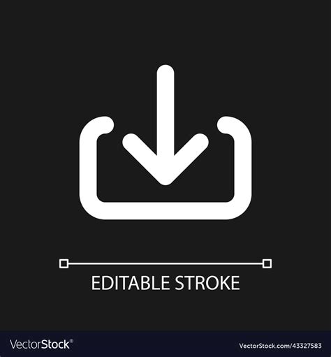 Download File Pixel Perfect White Linear Ui Icon Vector Image