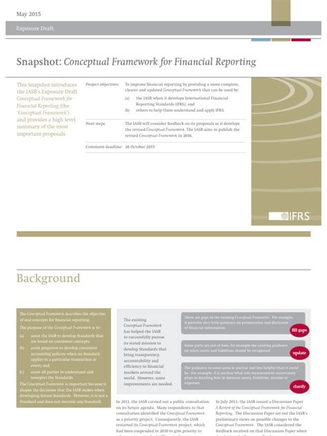 Snapshot Ifrs Conceptual Framework May2015ed Pdf International Financial Reporting