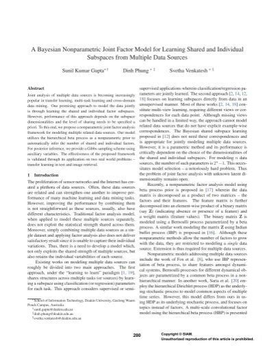 A Bayesian Nonparametric Joint Factor Model For Learning Shared