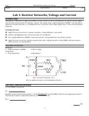 Lab1 Week 3 Pdf Lab 1 EE 2301 Basic Electronic Circuit Name Lab Session Week 3 Score 10
