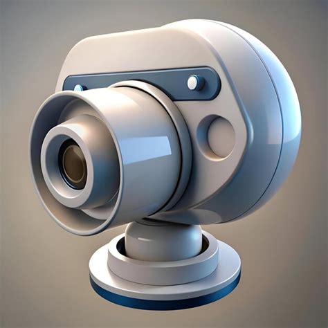 A Futuristic And Sleek 3d Rendering Of A Cctv Camera Perfect For Illustrating Technology