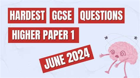 4 Hardest Gcse Maths Edexcel June 2024 Paper 1 1ma1 1h Higher Youtube