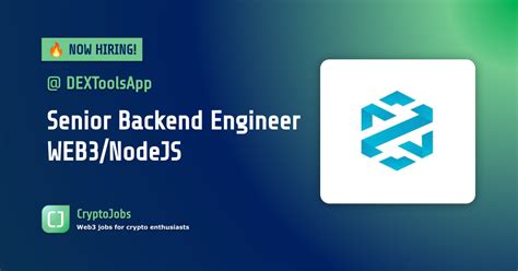 senior backend engineer web3 nodejs job at dextools