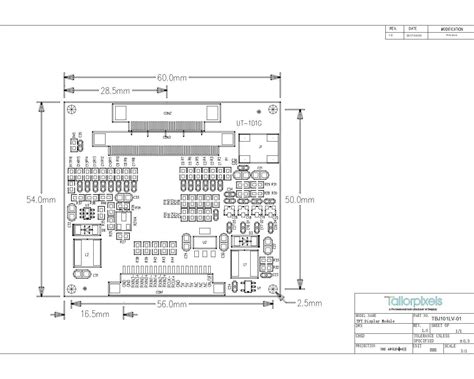 TFT Controller Board LVDS 60 Pin To LVDS 20 Pin Tailor Pixels