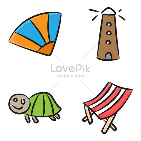 휴가 낙서 Png 일러스트 및 벡터 이미지 무료 다운로드 Lovepik