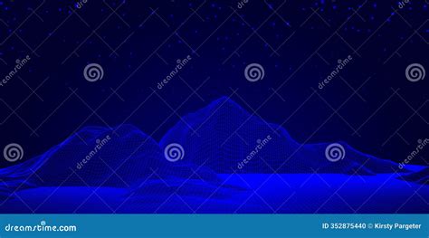 Futuristic 3d Wireframe Website Layout Digital Design Concept