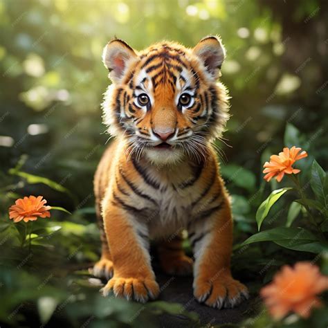 Premium Photo Tiny Tigers A Roaring Adventure