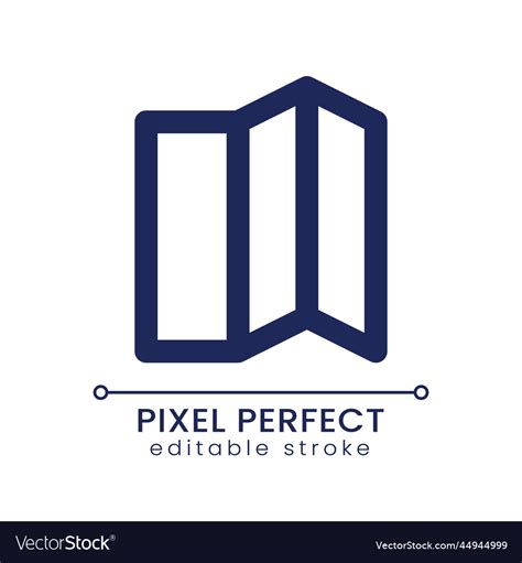 Brochure Pixel Perfect Linear Ui Icon Royalty Free Vector