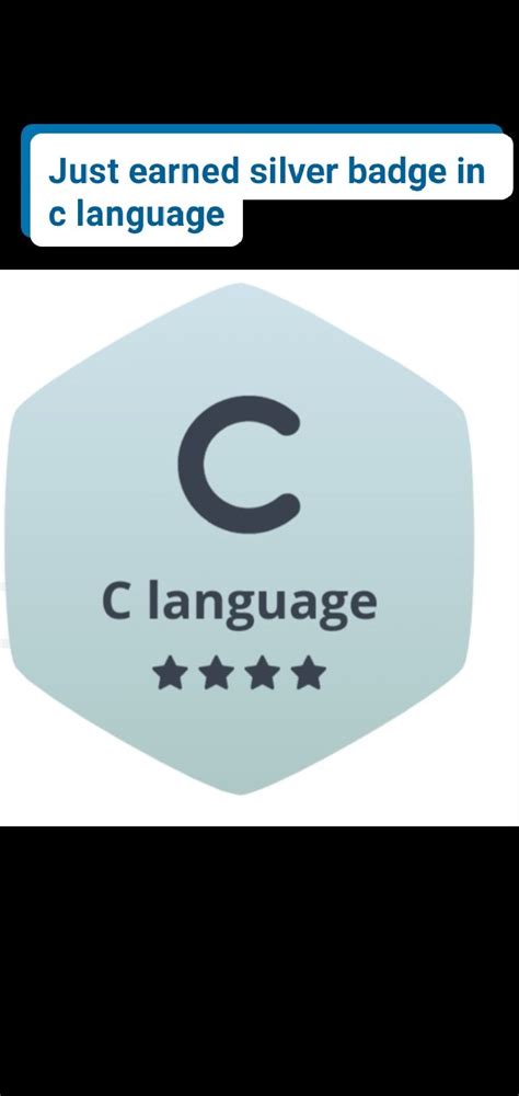 Irusumalla Venkata Surya Kalanjali On Linkedin Just Earned Silver Badge In C Language