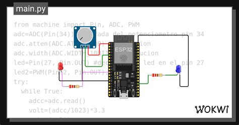 Actividad 3 Adc Potenciometro Wokwi Esp32 Stm32 Arduino Simulator