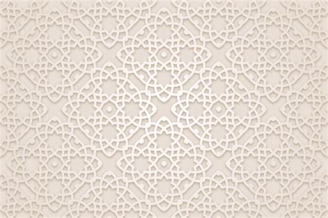 원활한 3d 라마단 이슬람 패턴 아라비아 스타일 벡터 일러스트 레이 션 프리미엄 벡터