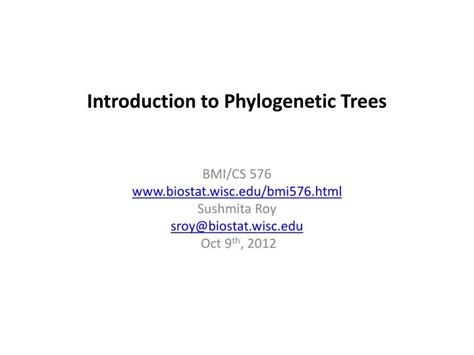 Ppt Introduction To Phylogenetic Trees Powerpoint Presentation Free Download Id 2513066