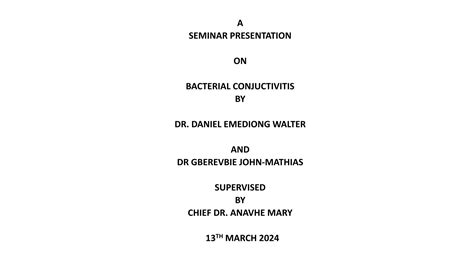 Bacterial Conjunctivitis Pptpptx For Optometrists Pptx Eye And Vision Conditions Diseases