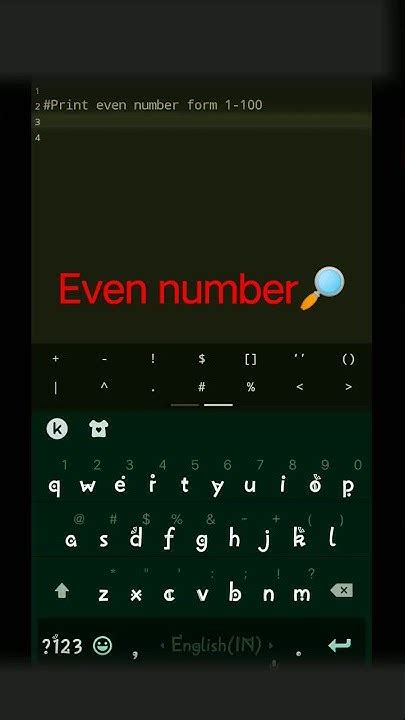 Even Number Program🔥 Viralshorts Pythontutorial Pythonbeginners Coding Viral