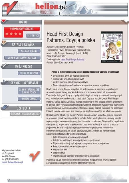 Head First Design Patterns Edycja Polska Pdf