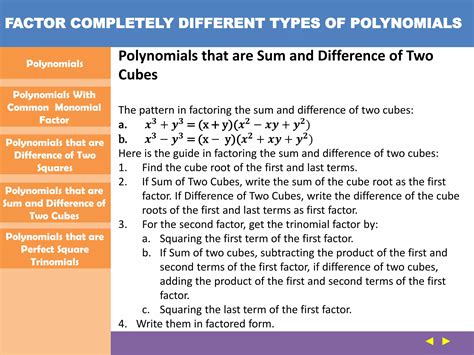 Factor Completely Different Types Of Polynomials Pdf