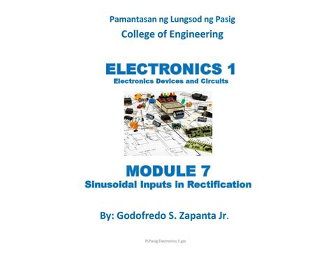 SOLUTION Electronics 1 Module 7 Sinusoidal Input Studypool