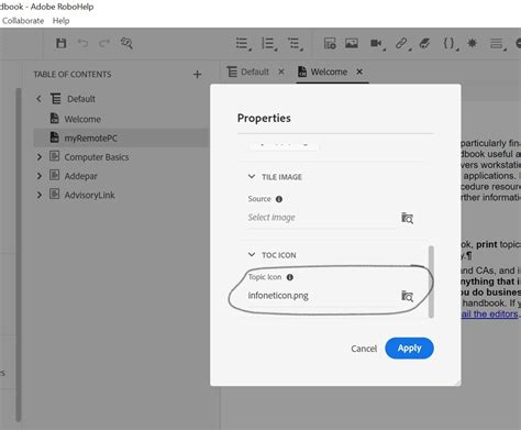 solved rh 2022 custom toc icons don t display in the blue adobe