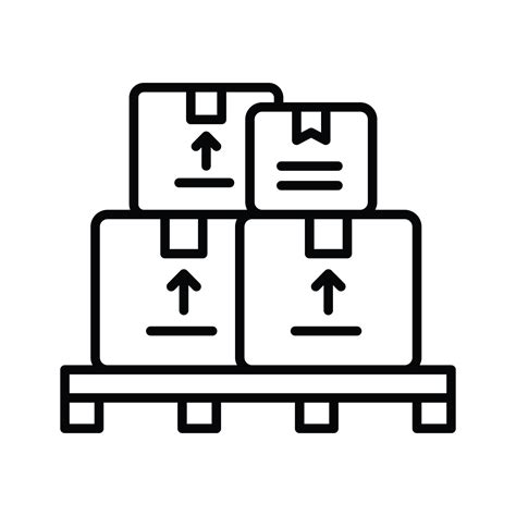 Boxes On A Pallet Vector Of Logistics Collection Cargo Boxes Pallet Icon 35628368 Vector Art