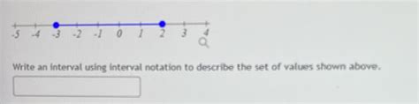 Solved Write An Interval Using Interval Notation To Describe The Set