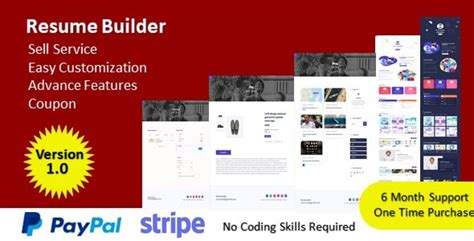 resume builder plugins code and scripts codecanyon