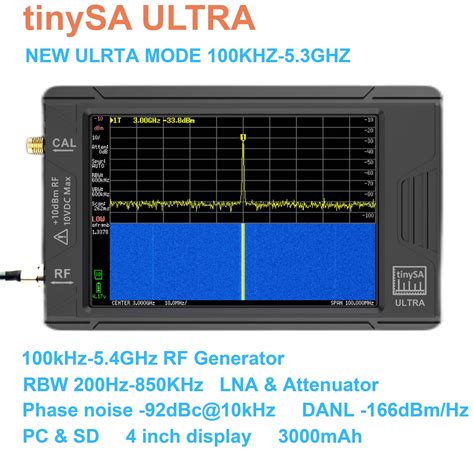 Spectrum Analyzer Tinysa Ultra Handheld Spectrum Analyzer 100khz 5 3ghz 4 Display Rf Signal